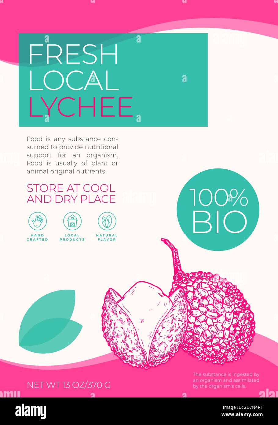 Fresh Local Fruits Label Template. Abstract Vector Packaging Design ...