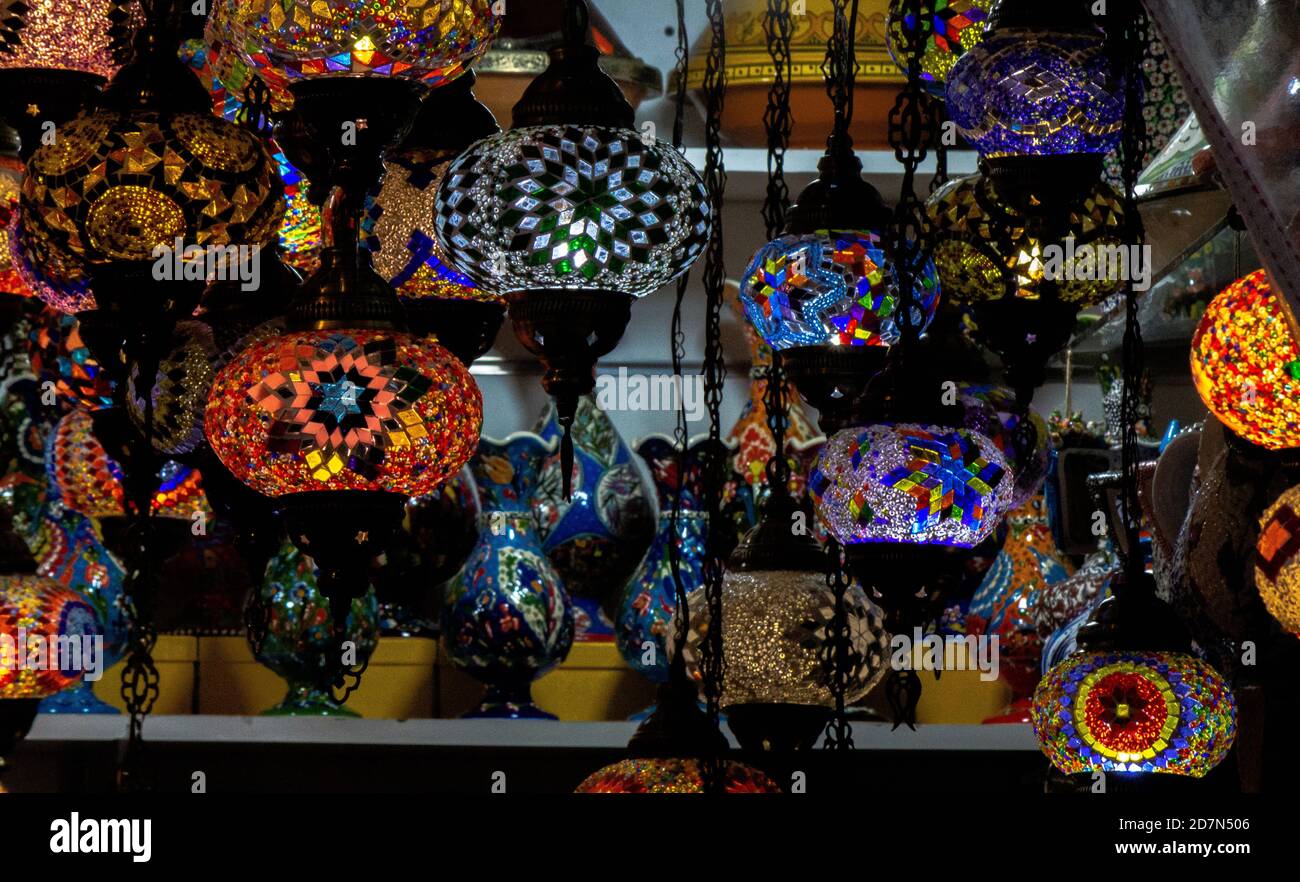 traditional Turkish lanterns at a market Stock Photo - Alamy