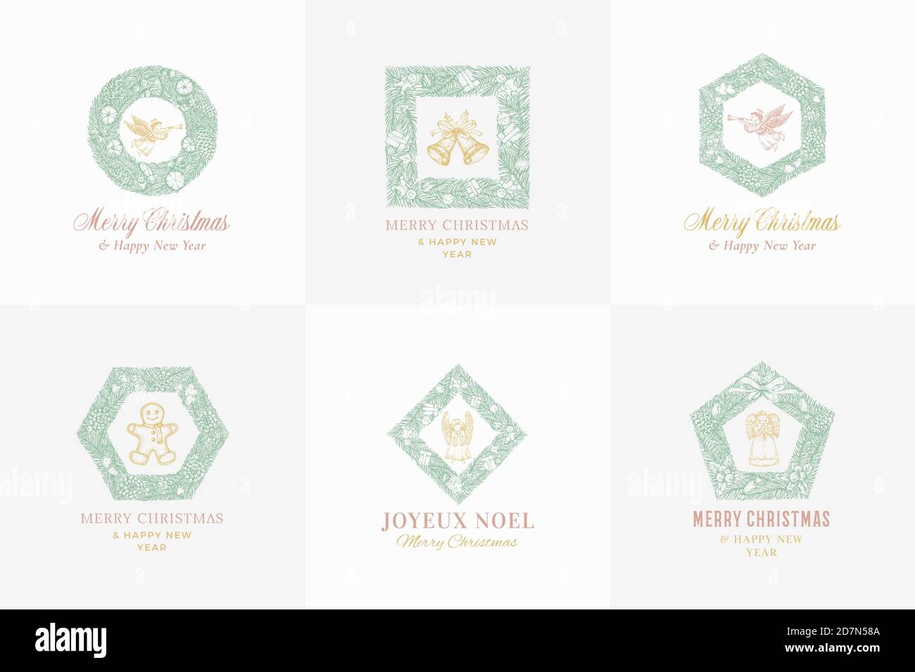 Angel bells holly in Stock Vector Images - Alamy