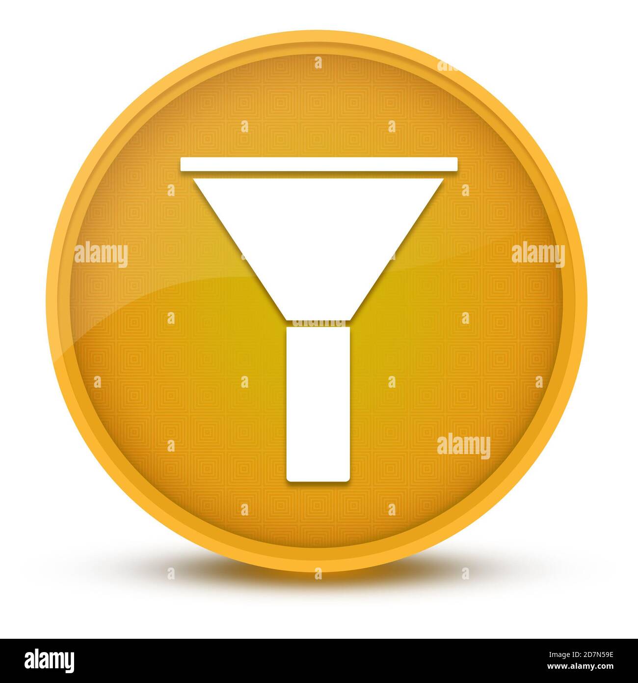 Filter luxurious glossy yellow round button abstract illustration Stock ...