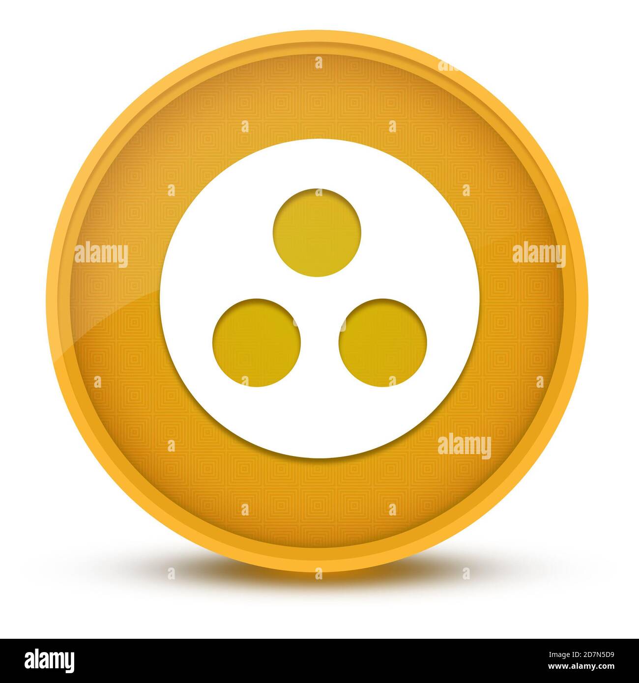 Group work luxurious glossy yellow round button abstract illustration ...