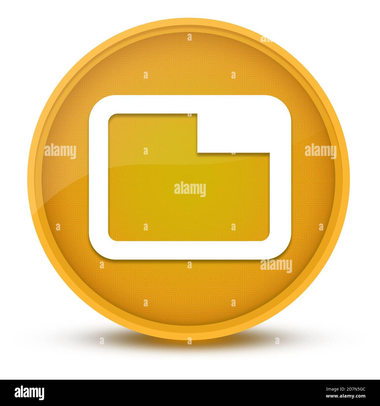 Tab luxurious glossy yellow round button abstract illustration Stock ...