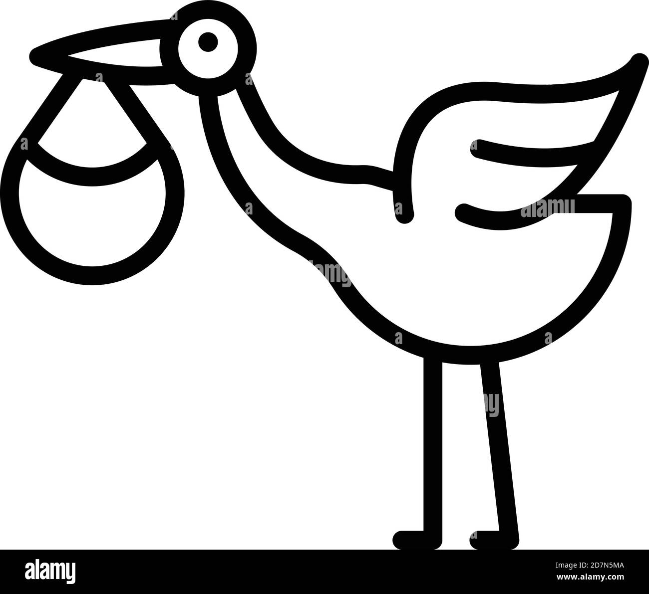 Wild baby stork icon. Outline wild baby stork vector icon for web ...