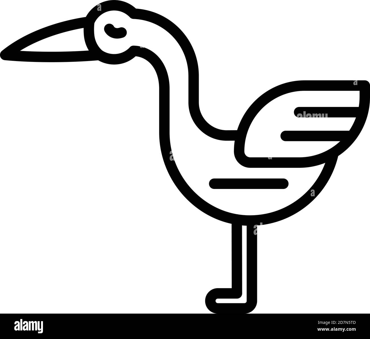 Wild stork icon. Outline wild stork vector icon for web design isolated ...