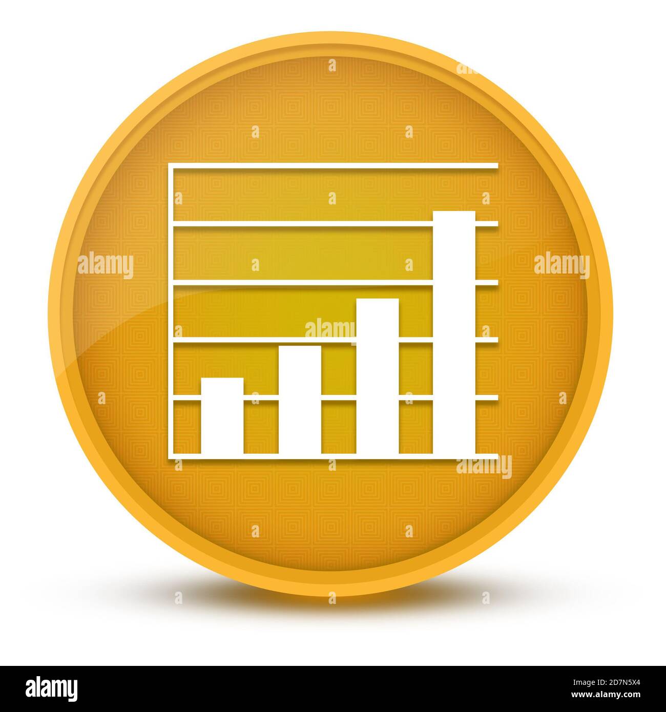 Analysis luxurious glossy yellow round button abstract illustration ...