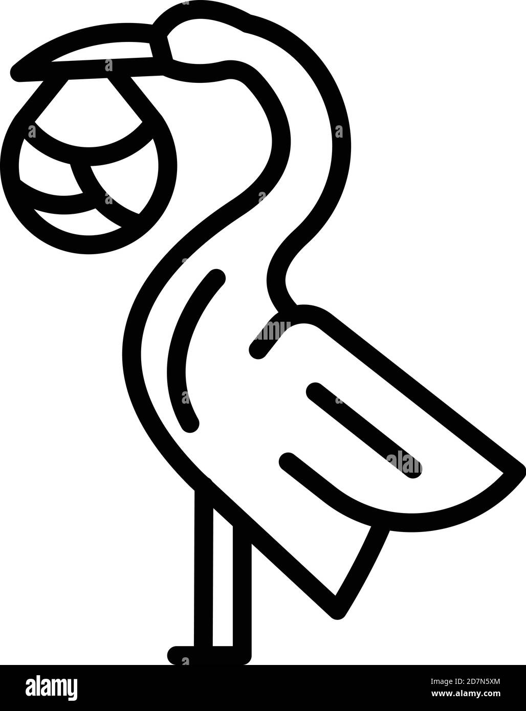 Stork icon. Outline stork vector icon for web design isolated on white ...