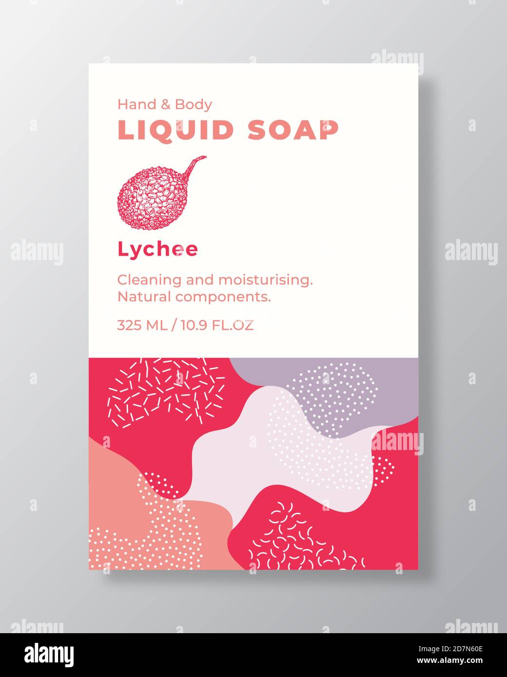 Liquid Soap Package Label Template. Abstract Shapes Camo Background ...