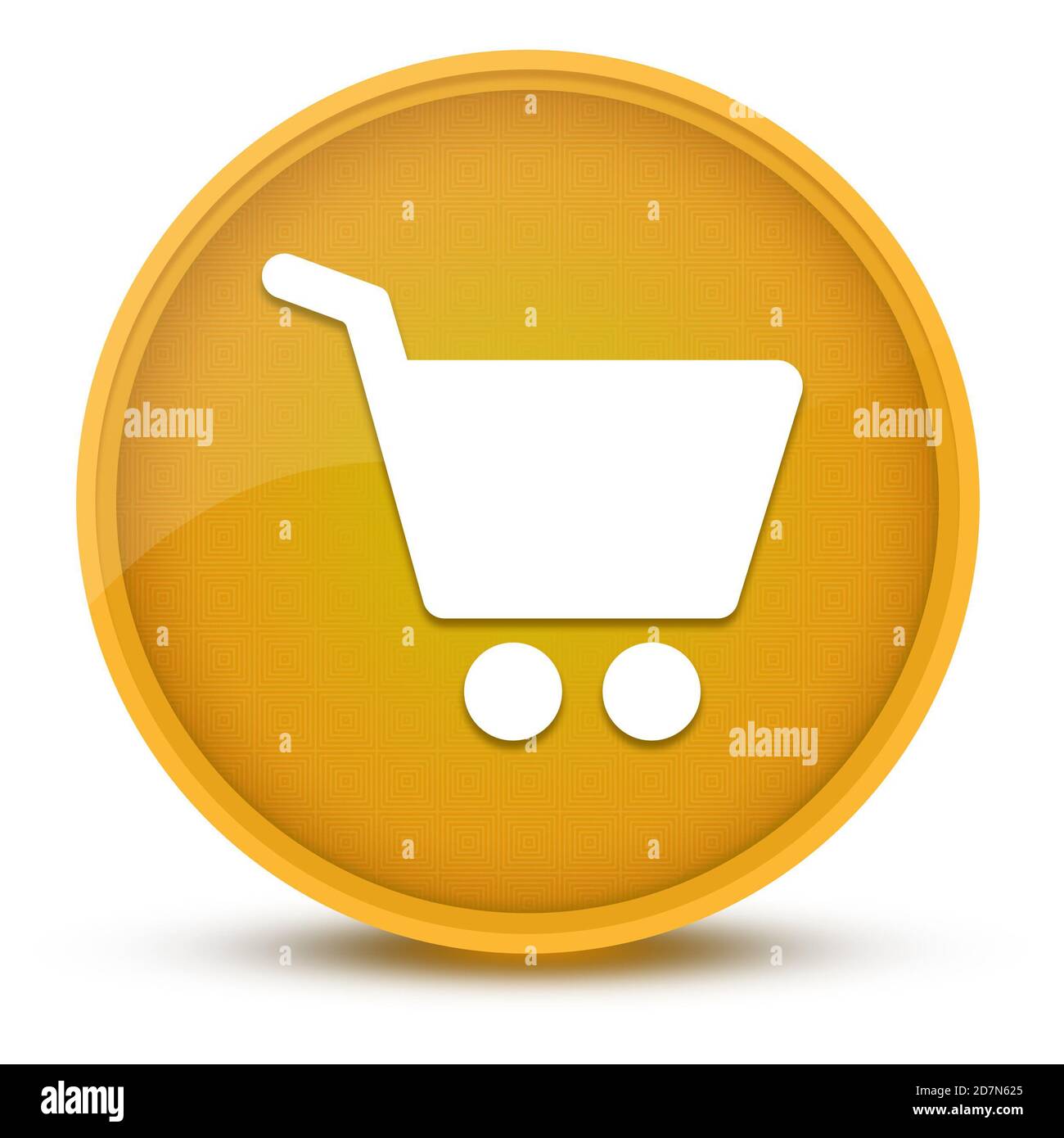 Shopping cart luxurious glossy yellow round button abstract ...