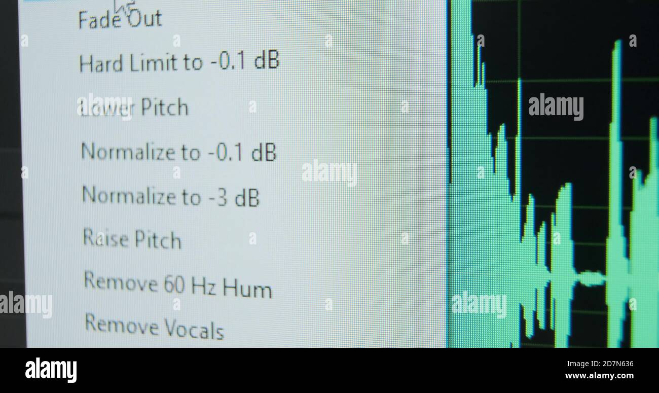 Sound manager chooses option Normalize to -3dB in drop-down menu ...