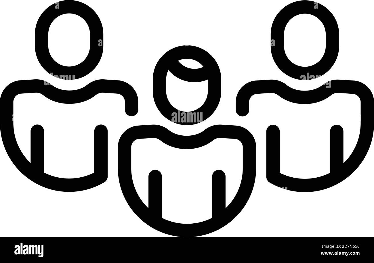 Group adaptation icon. Outline group adaptation vector icon for web ...