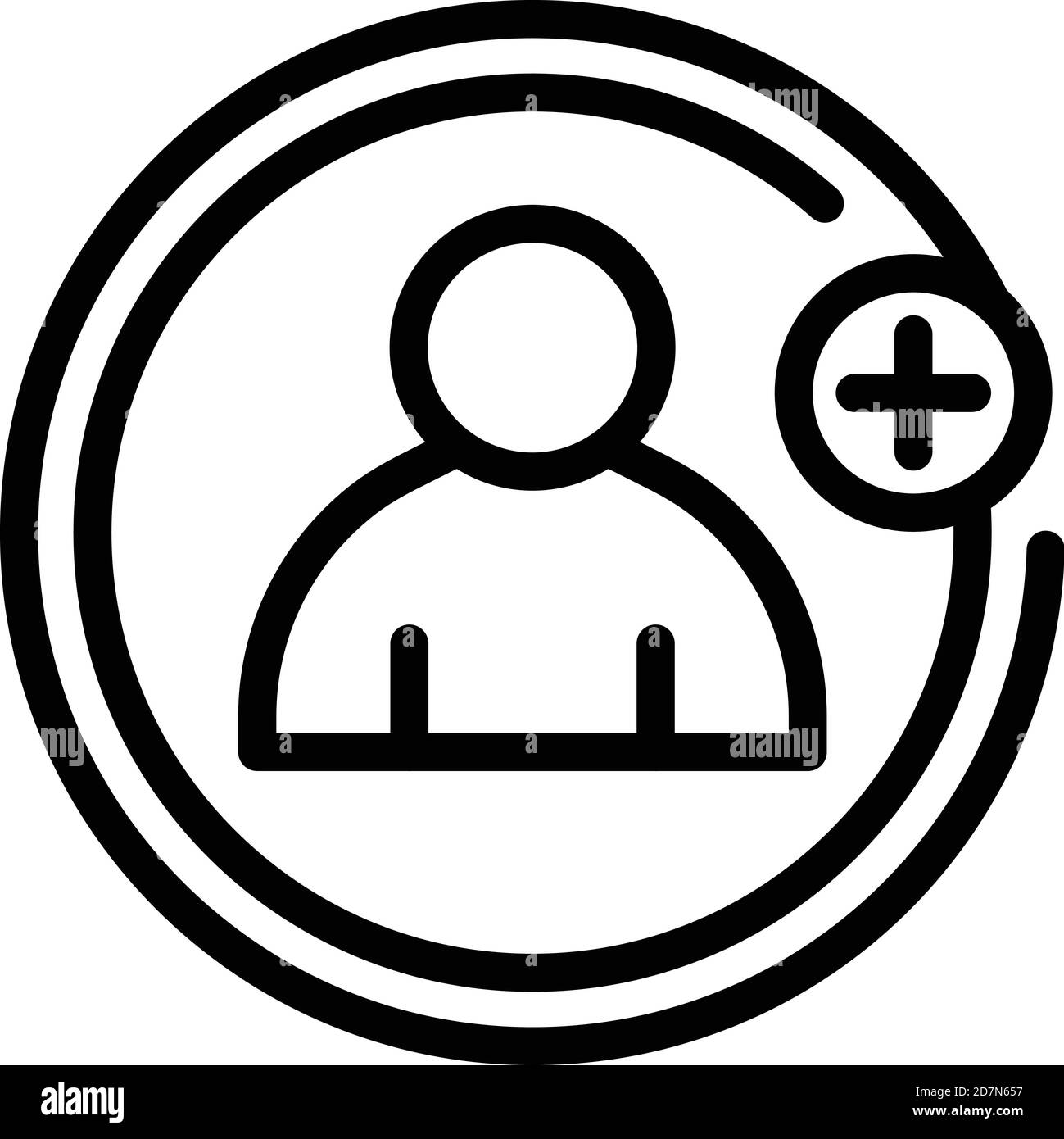 Add friend request icon. Outline add friend request vector icon for web ...