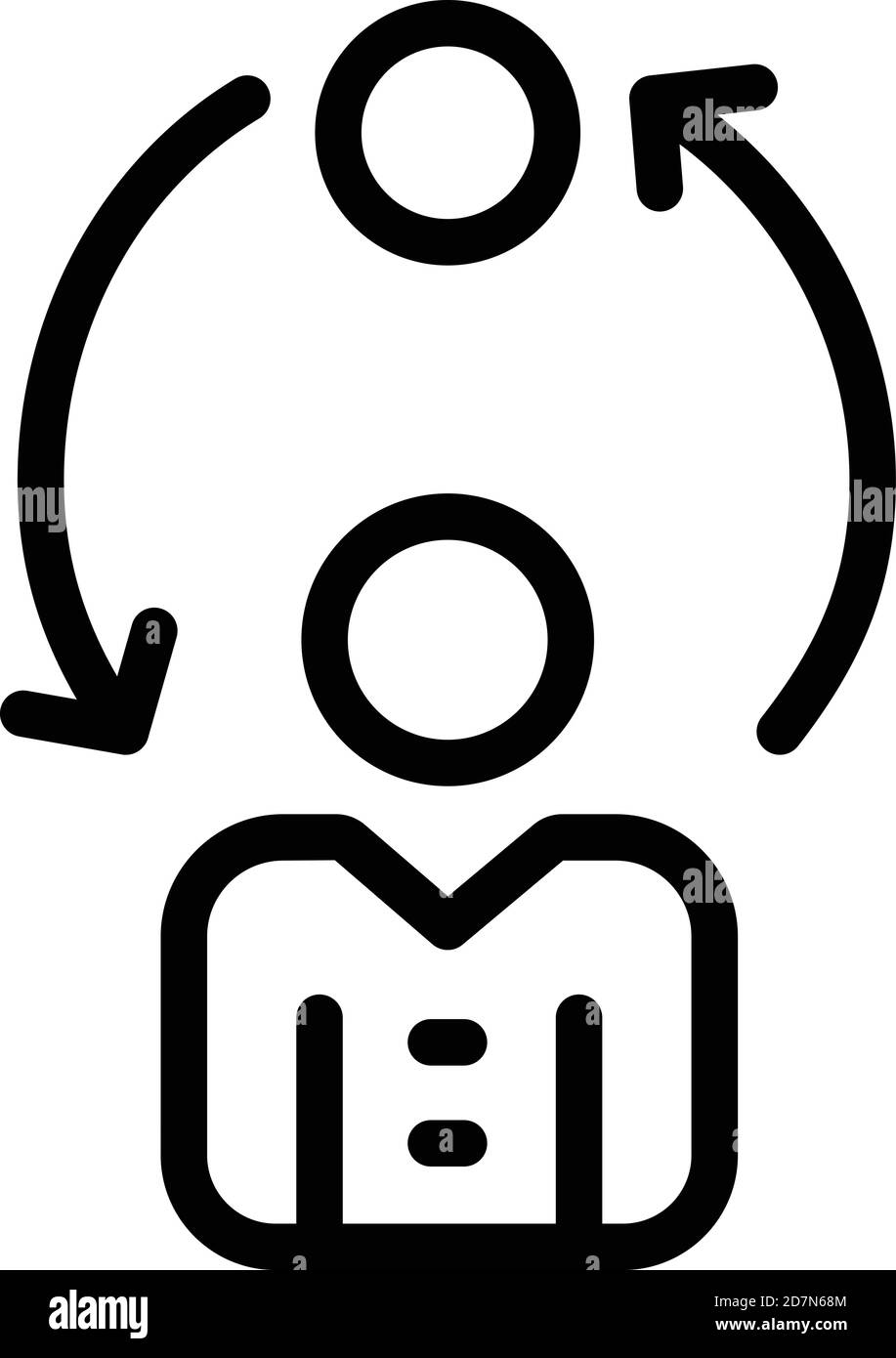 Personal adaptation icon. Outline personal adaptation vector icon for ...