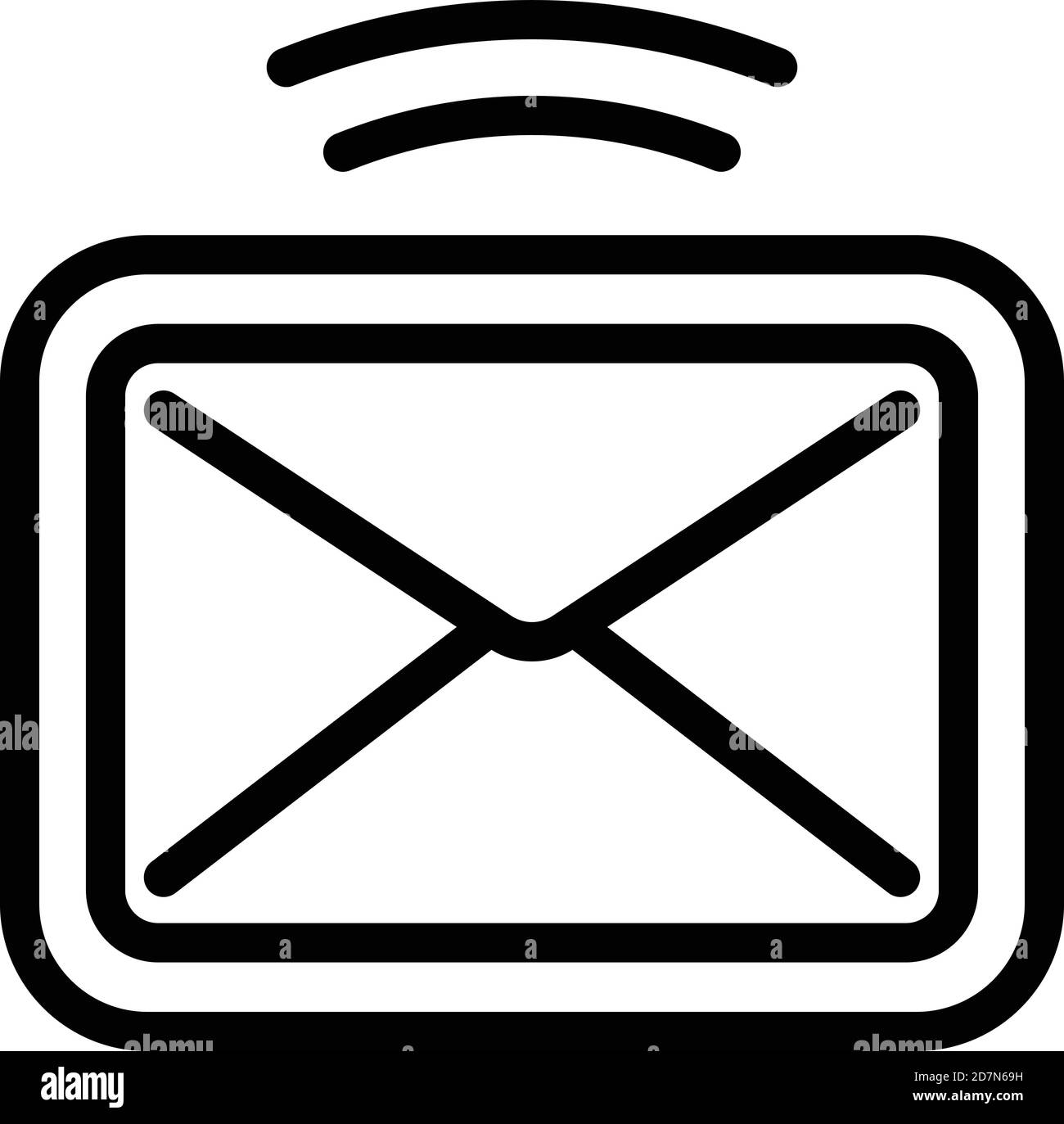 Notification mail request icon. Outline notification mail request ...