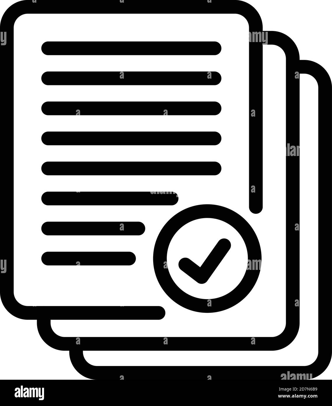 Approved request icon. Outline approved request vector icon for web ...