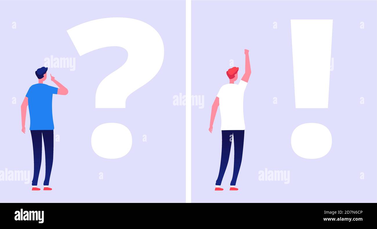 Problem solution concept. Troubled man student thinking with question ...