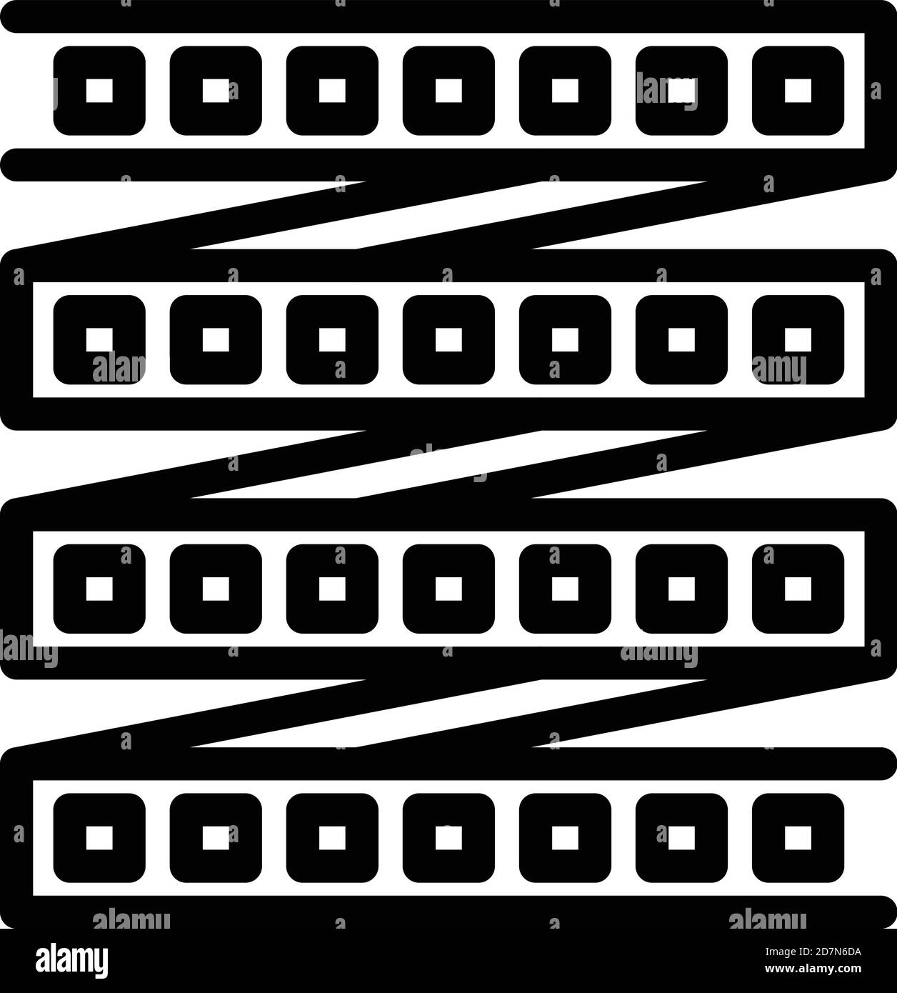 Led strip lights icon. Outline led strip lights vector icon for web ...