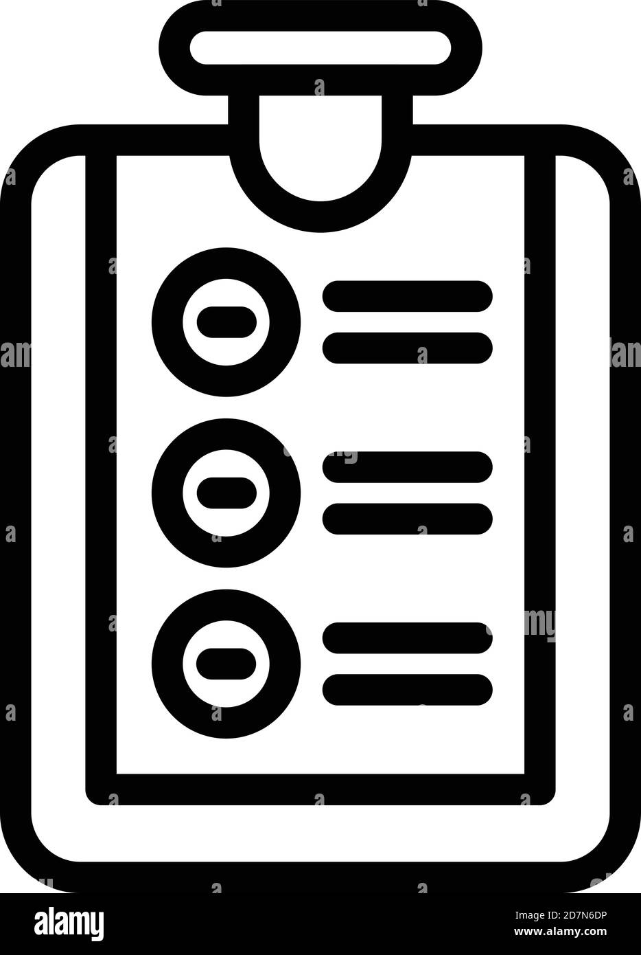 Clipboard request icon. Outline clipboard request vector icon for web ...