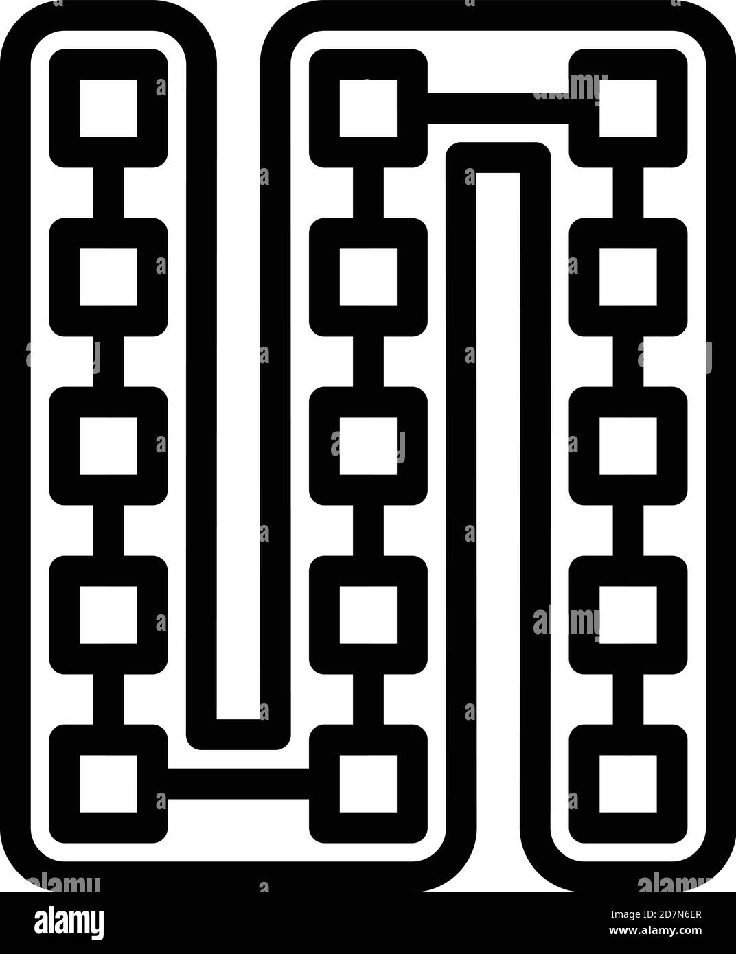 Led strip lights module icon. Outline led strip lights module vector ...