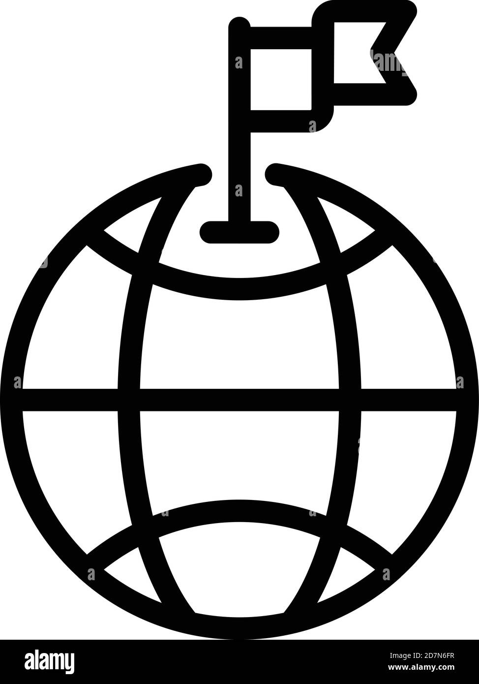 Global adaptation icon. Outline global adaptation vector icon for web ...