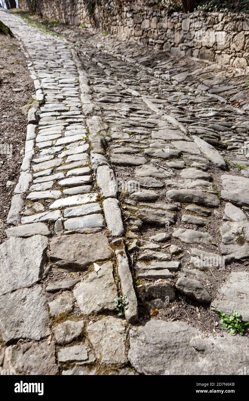 Cobbled street pattern Stock Photo - Alamy