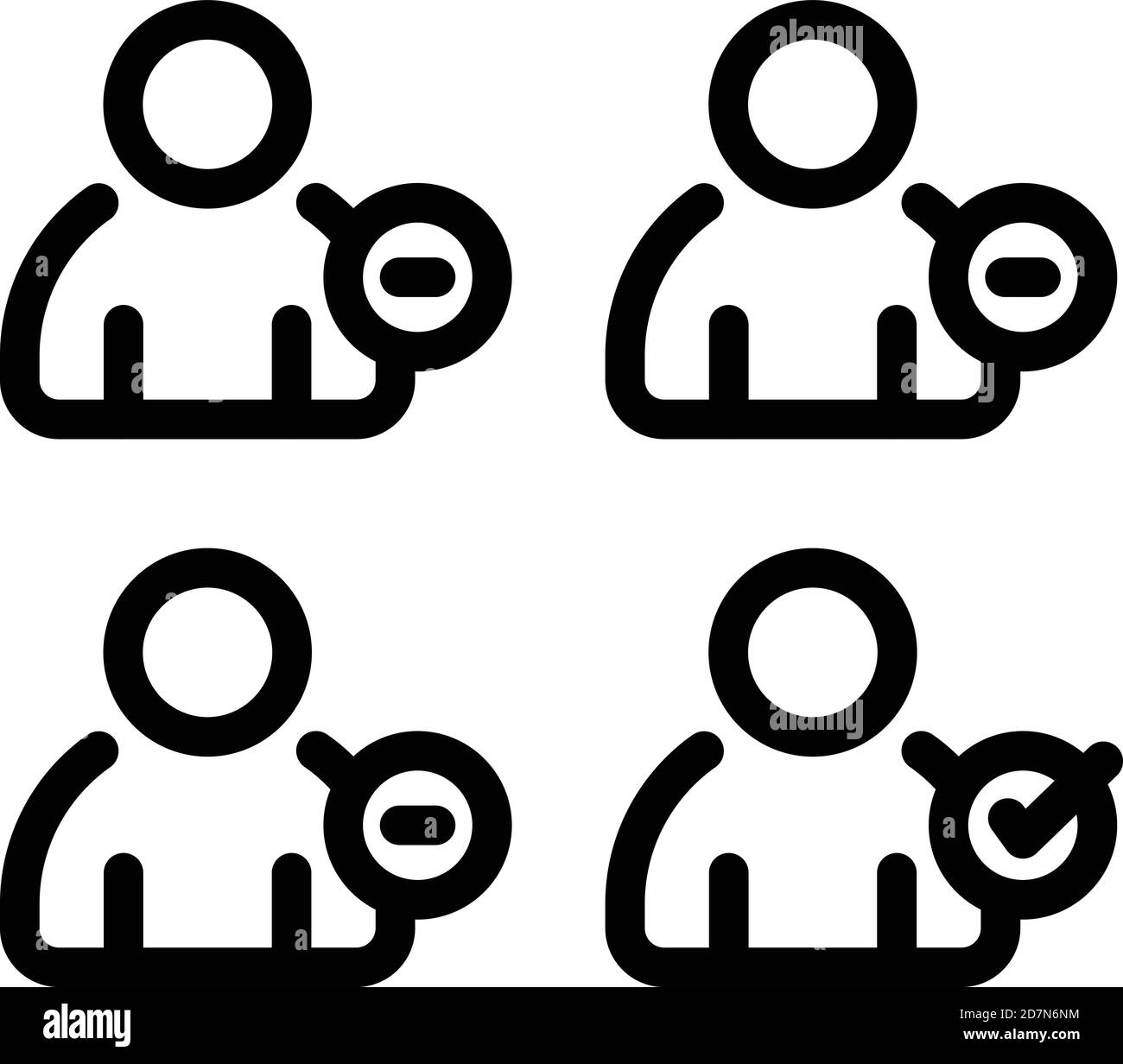 Worker request icon. Outline worker request vector icon for web design ...