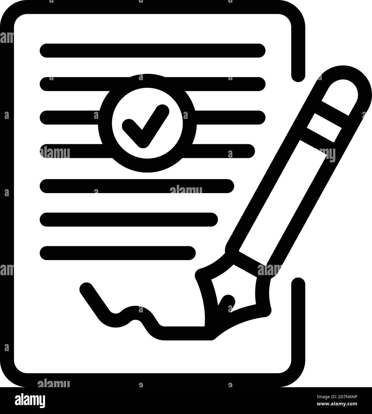 Request signature icon. Outline request signature vector icon for web ...