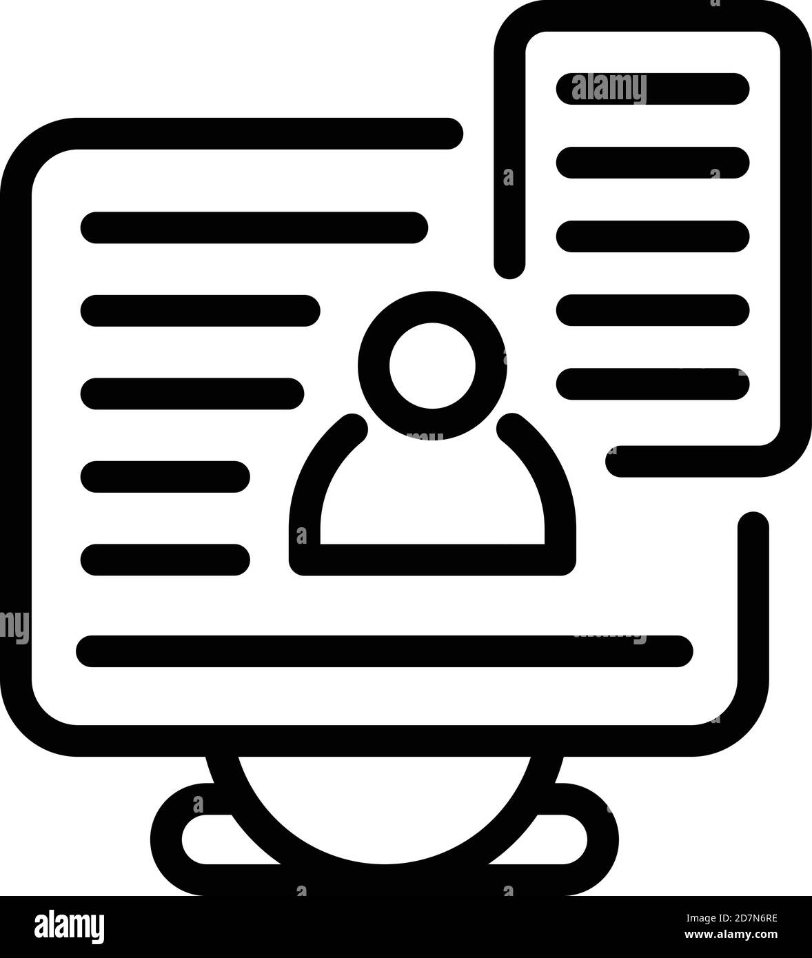 Online adaptation icon. Outline online adaptation vector icon for web ...