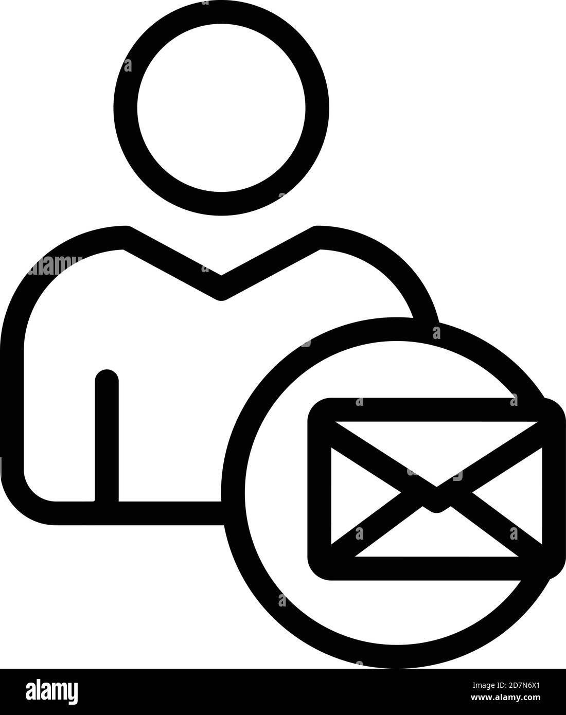 Mail request icon. Outline mail request vector icon for web design ...