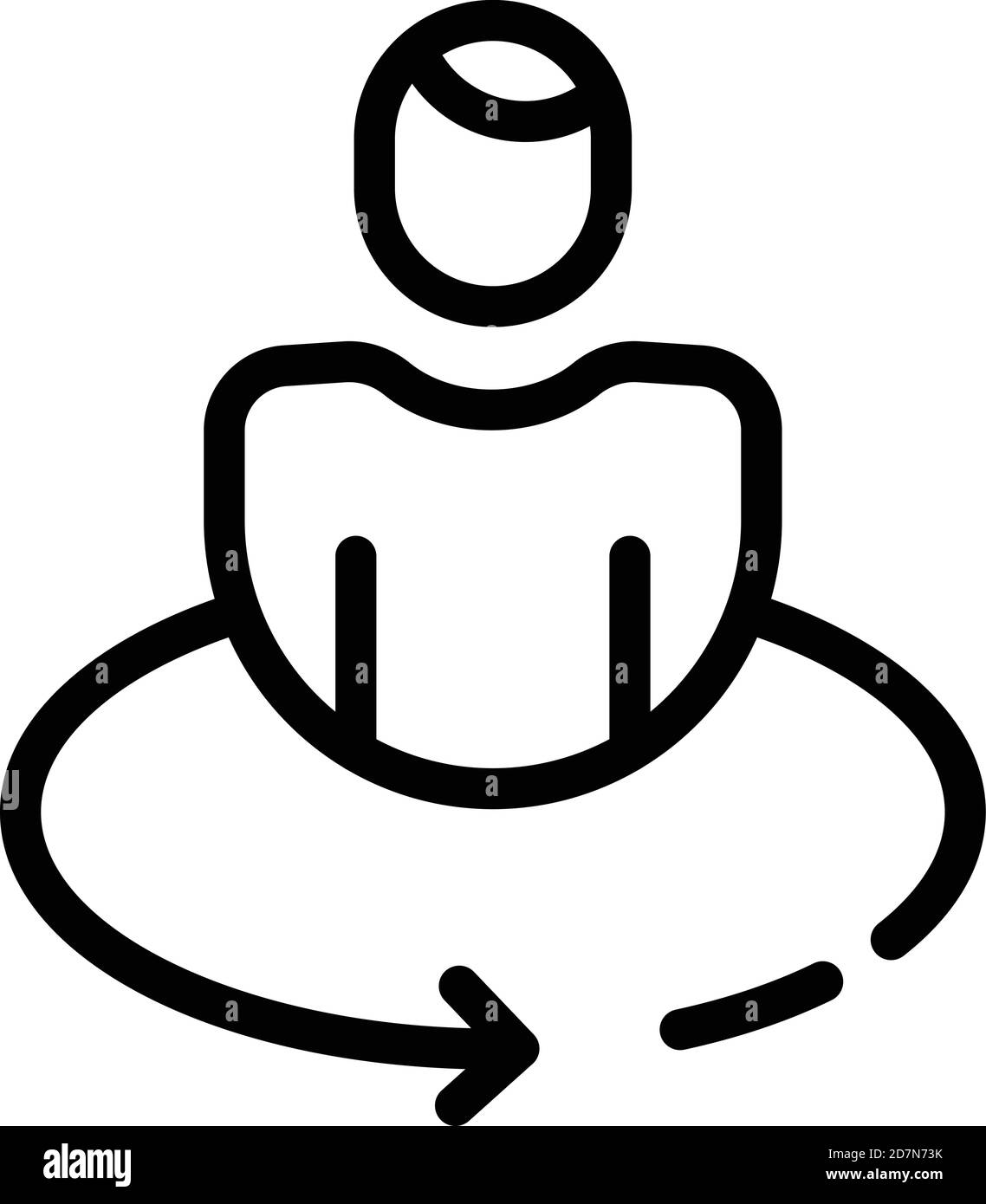 Level up adaptation icon. Outline level up adaptation vector icon for ...