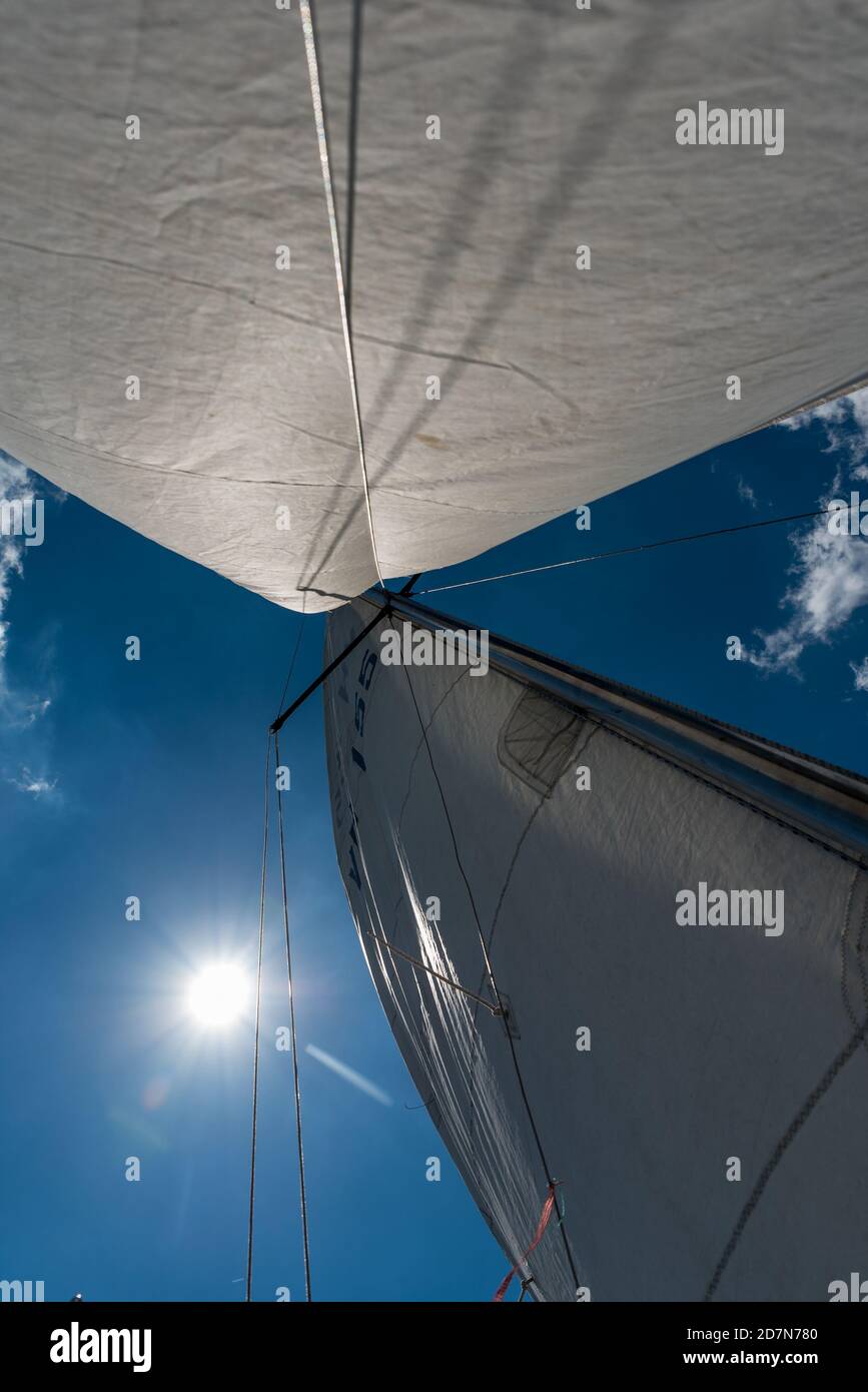 A sailing ship with taut sails hi-res stock photography and images - Alamy