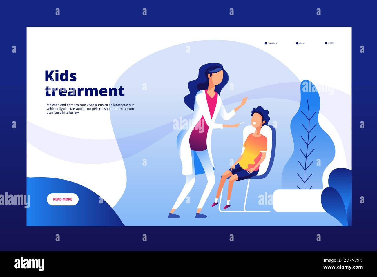 Pediatric clinic. Clinical pediatric care mother sick child doctor ...