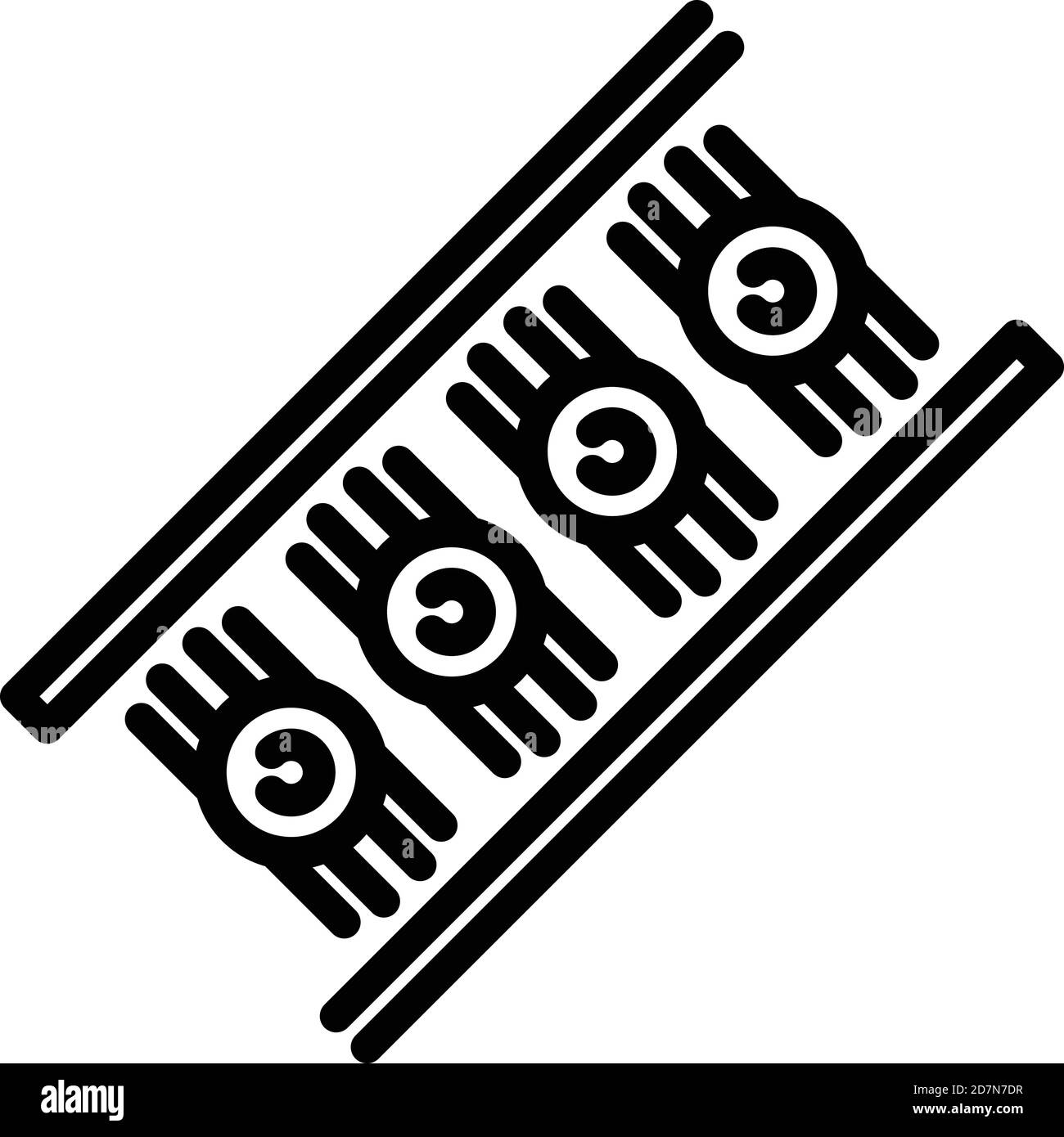 Led stripe icon. Outline led stripe vector icon for web design isolated ...