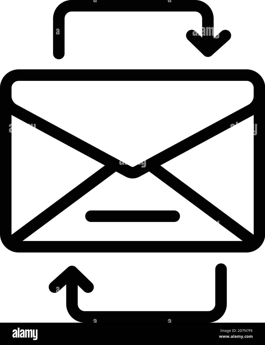 Change mail request icon. Outline change mail request vector icon for ...