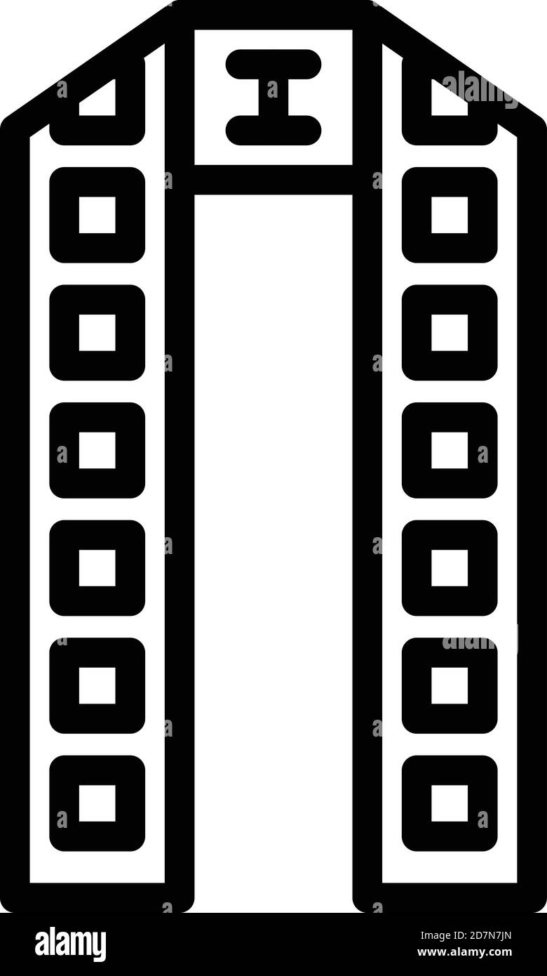 Led strip diode icon. Outline led strip diode vector icon for web ...