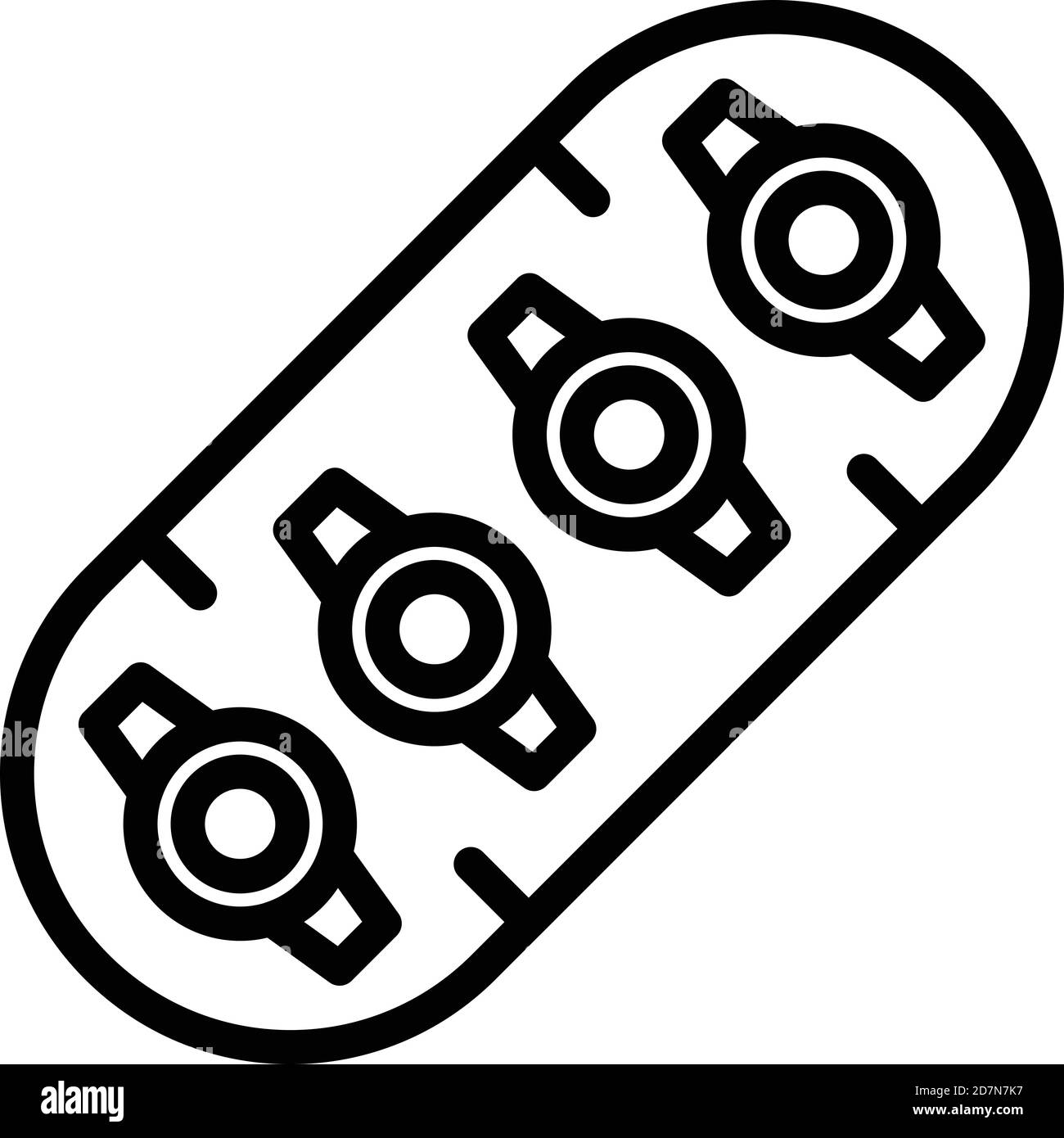 Led strip bulb icon. Outline led strip bulb vector icon for web design ...