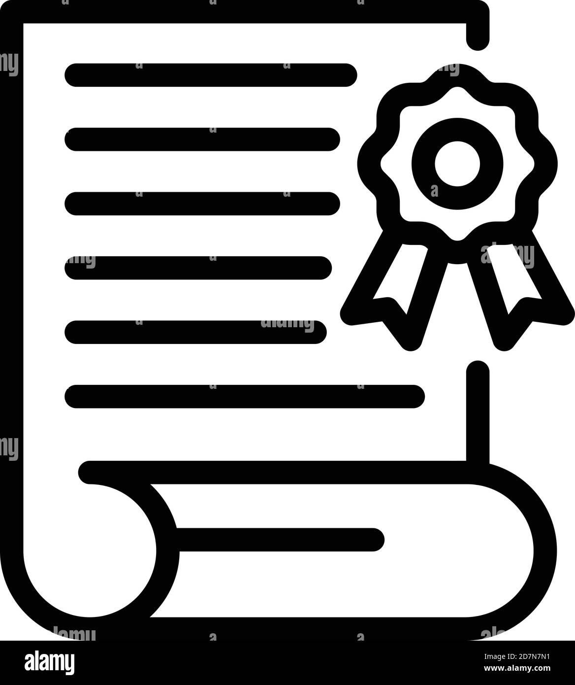 College graduation diploma icon. Outline college graduation diploma ...