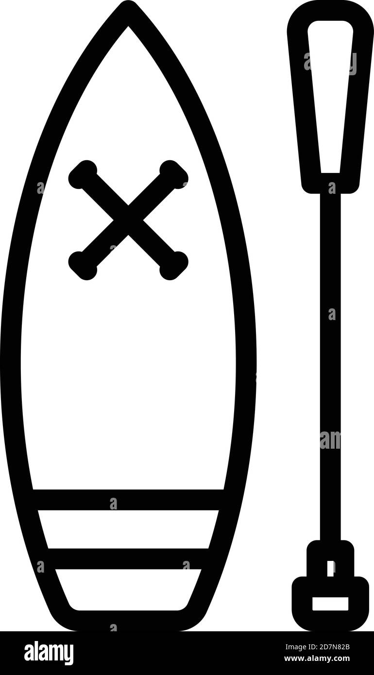 Sup surfing activity icon. Outline sup surfing activity vector icon for web design isolated on ...