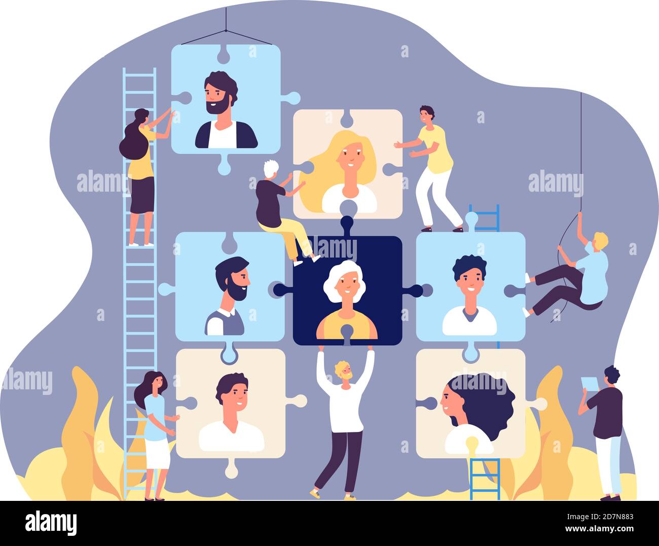 Employment agency concept. Online recruitment and job search, human ...