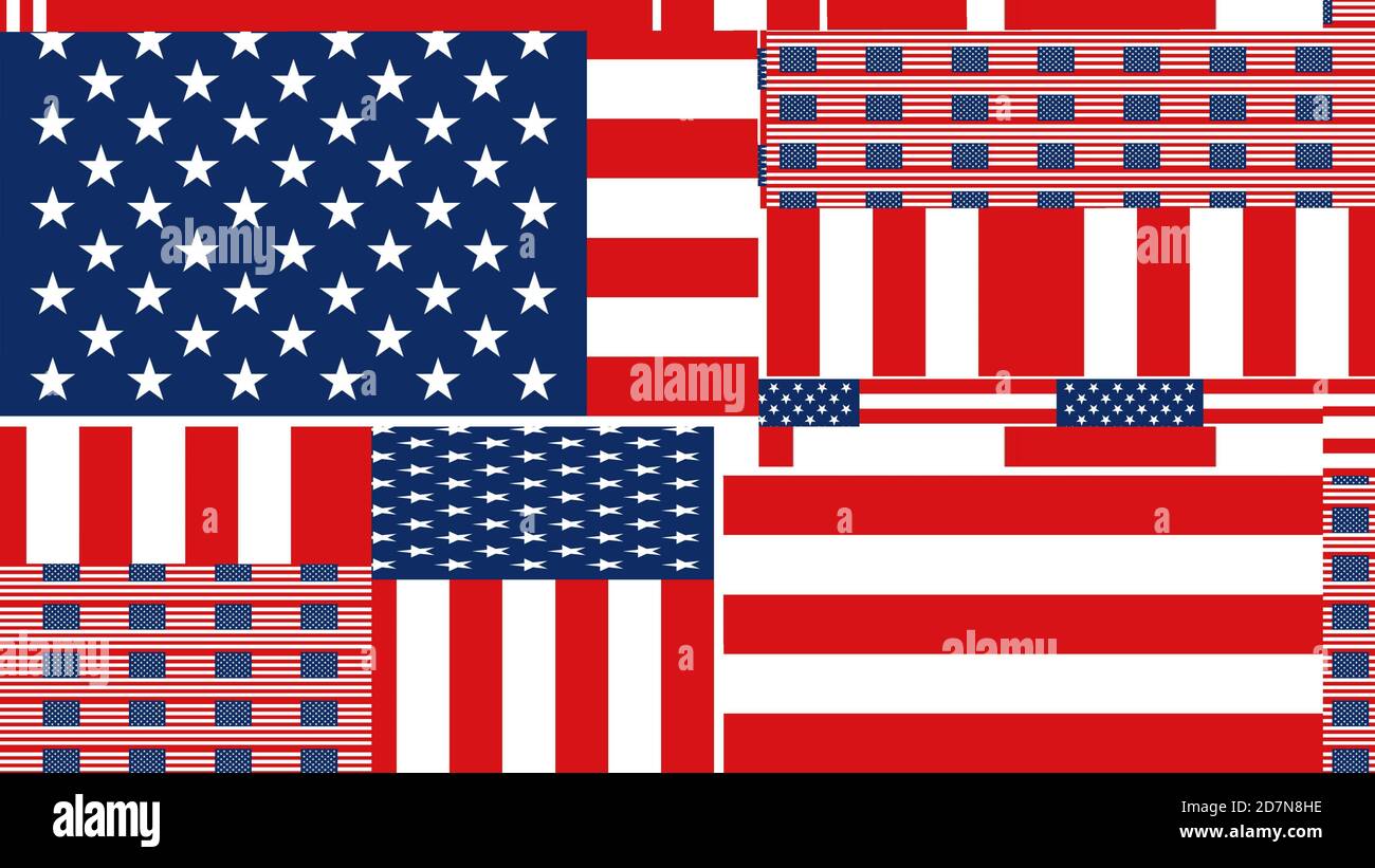 Original American flag. USA background. Artistic effect, funny US flag ...
