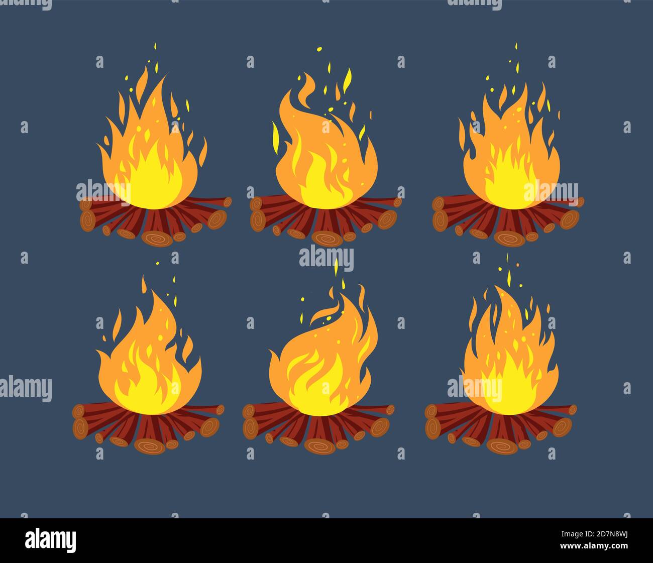 Camp fire animation sprites. Cartoon bonfire animation frames vector ... Camp fire animation sprites. Cartoon bonfire animation frames vector ...
