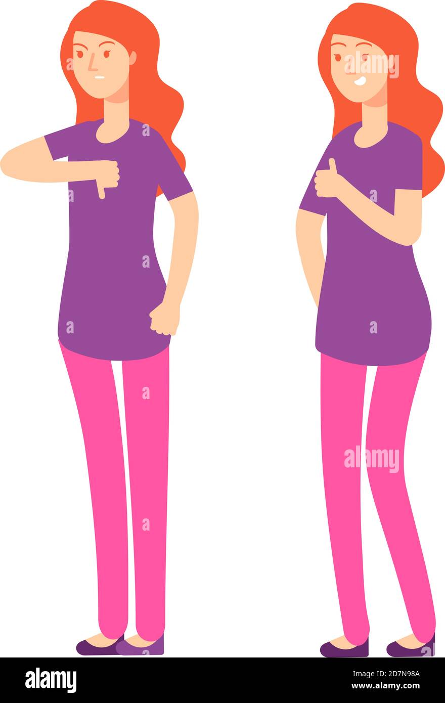 Business woman showing thumbs up Stock Vector Images - Alamy