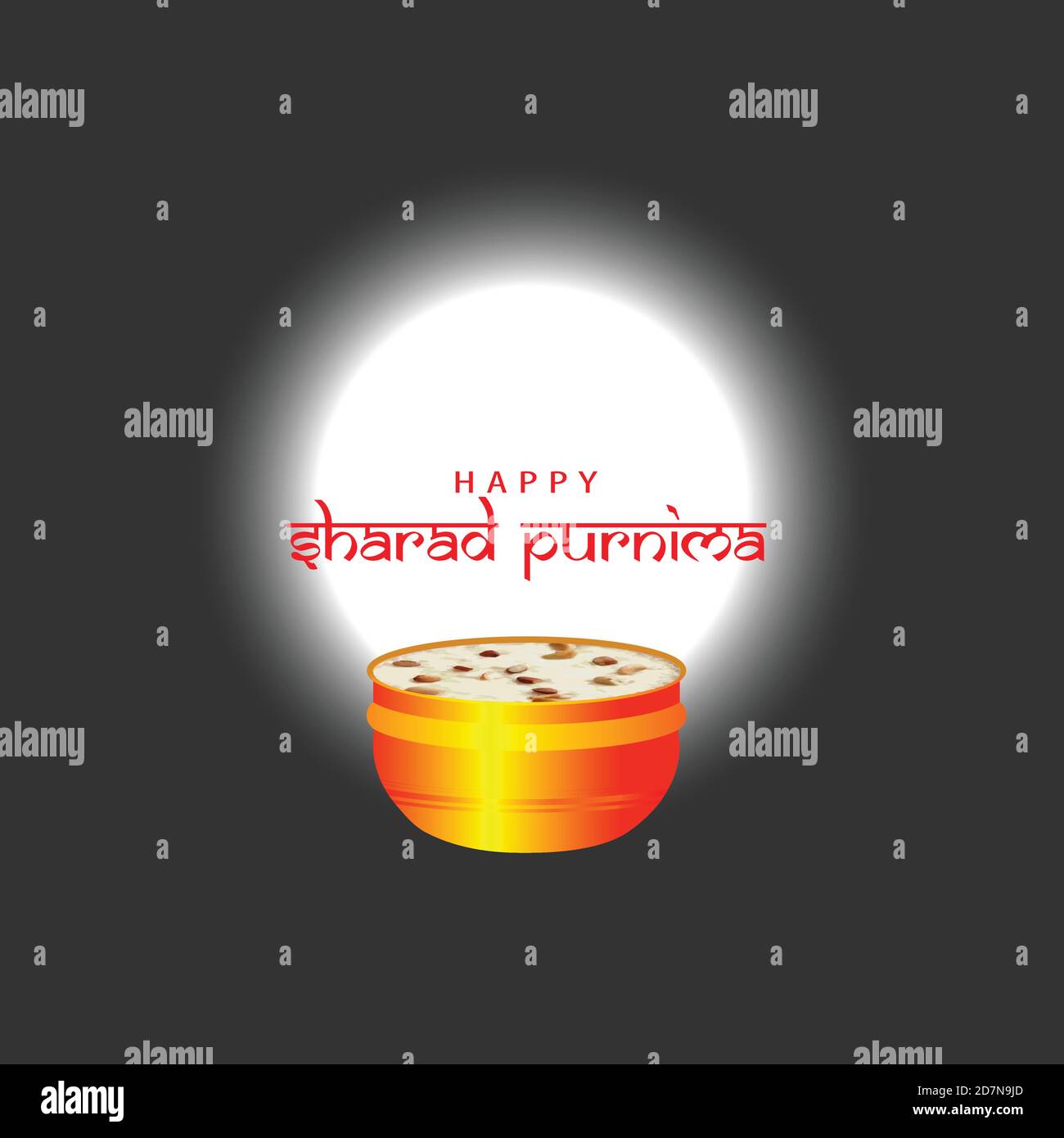 Vector Illustration of Sharad Purnima which is a harvest festival ...
