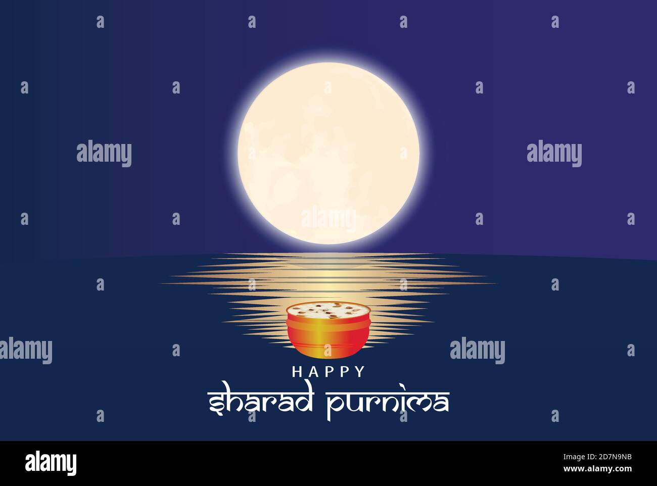 Vector Illustration of Sharad Purnima which is a harvest festival ...
