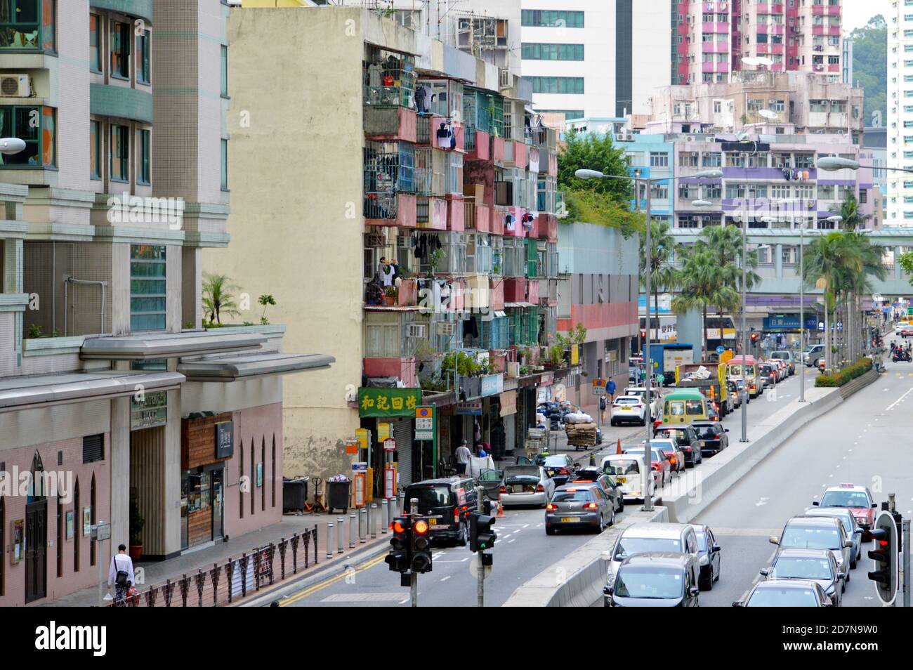 Shek Pik New Village (石碧新村, centre), a resettlement estate on Luen Yan ...