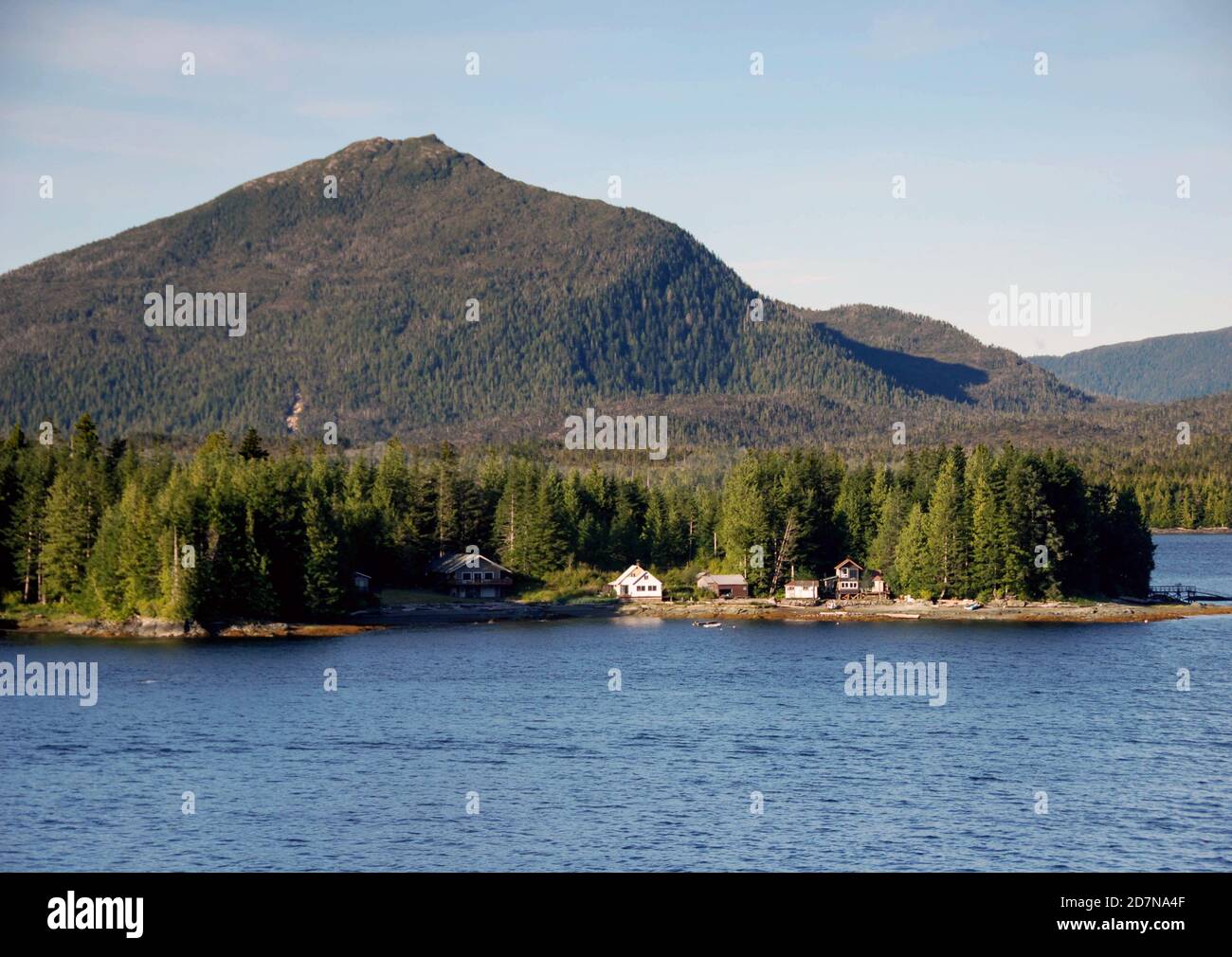 Ketchikan, Alaska, USA - September 2012: Landscape view of island with ...