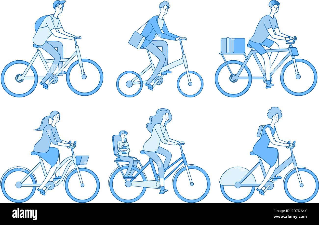 Persons biking Stock Vector Images - Alamy