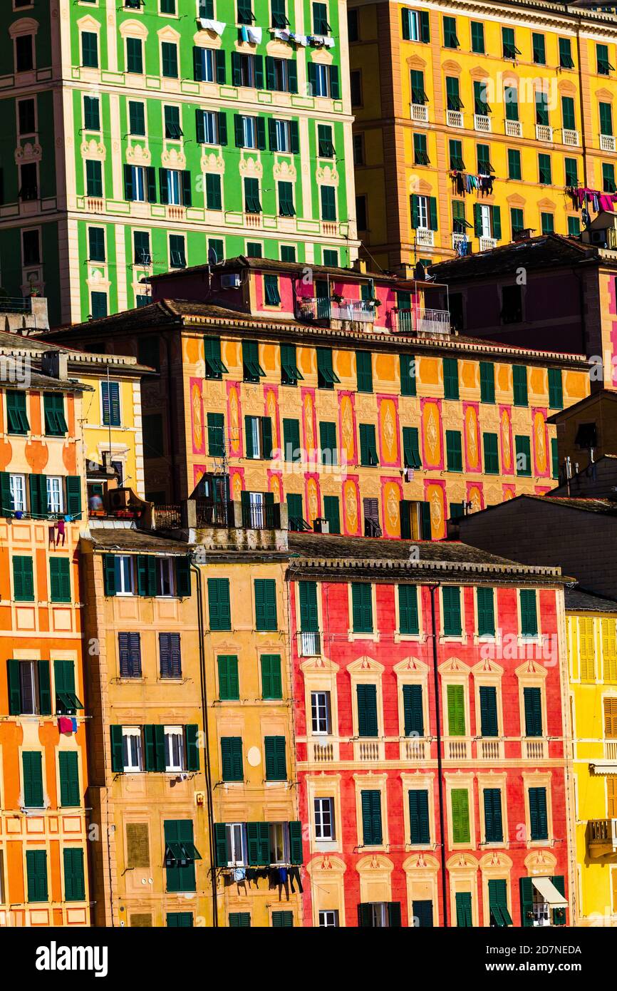 Colorful dwellings. Full background with multicolored buildings ...
