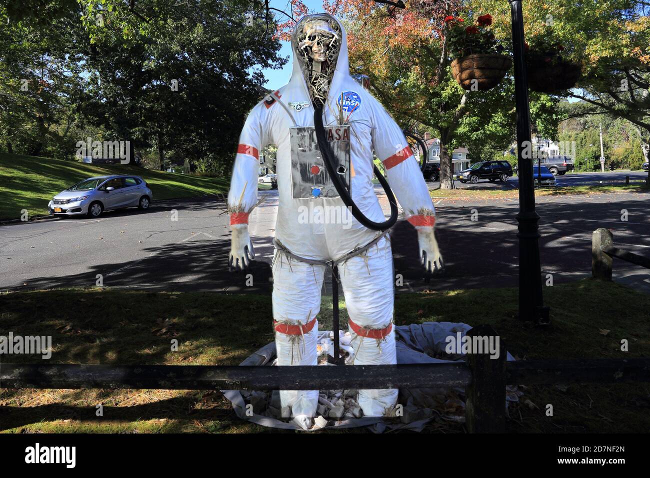 Scarecrow competition Stony Brook Village Long Island New York Stock ...