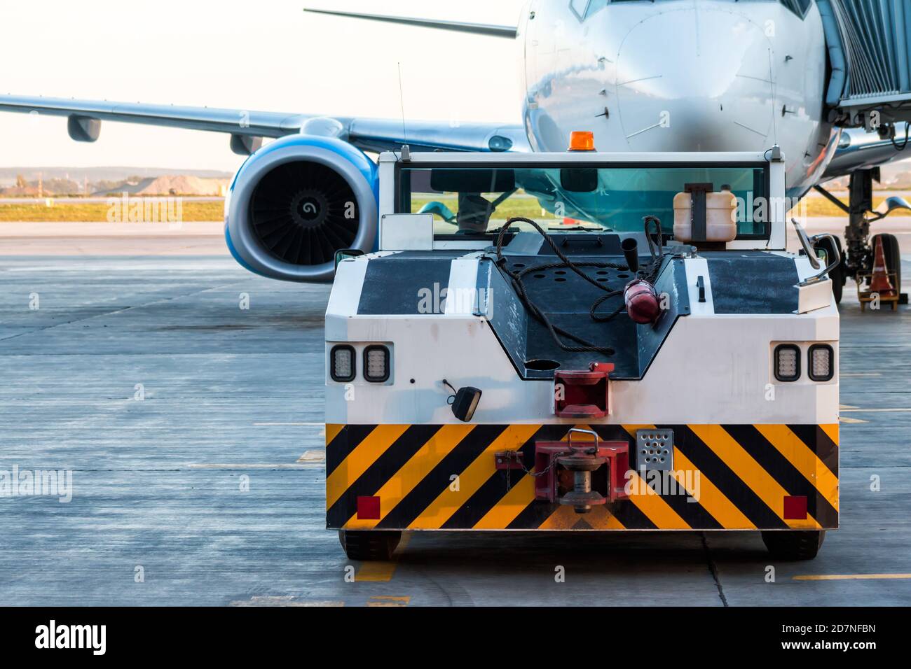 Aircraft tow truck hi-res stock photography and images - Alamy