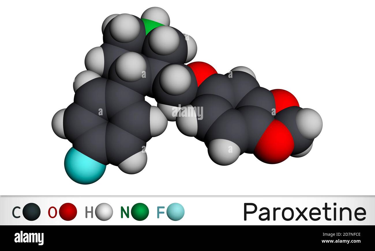 Paroxetine, antidepressant, selective serotonin reuptake inhibitor SSRI ...
